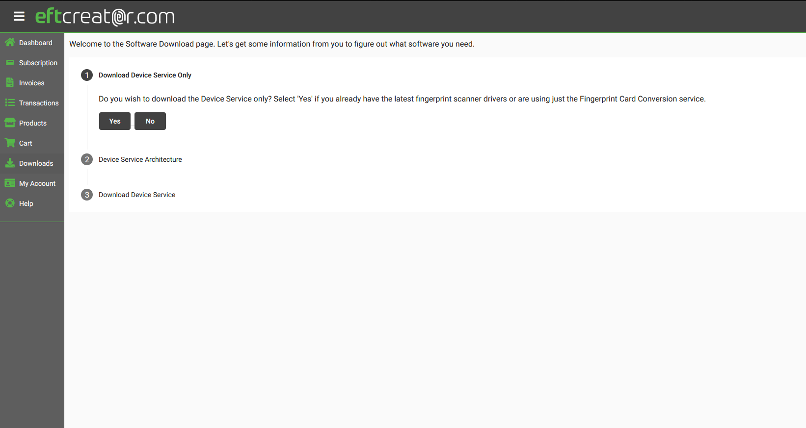 Updating Device Service – EFTCreator